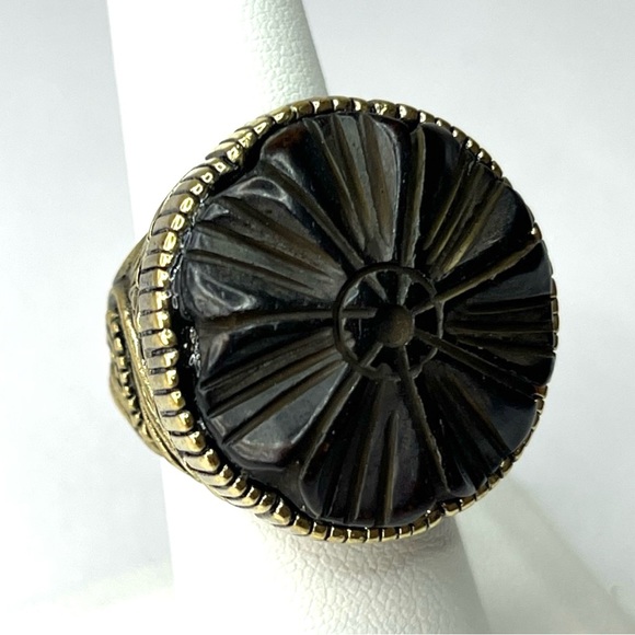 Studio Barse | Jewelry | Studio Barse Carved Flower Ring In Antique ...